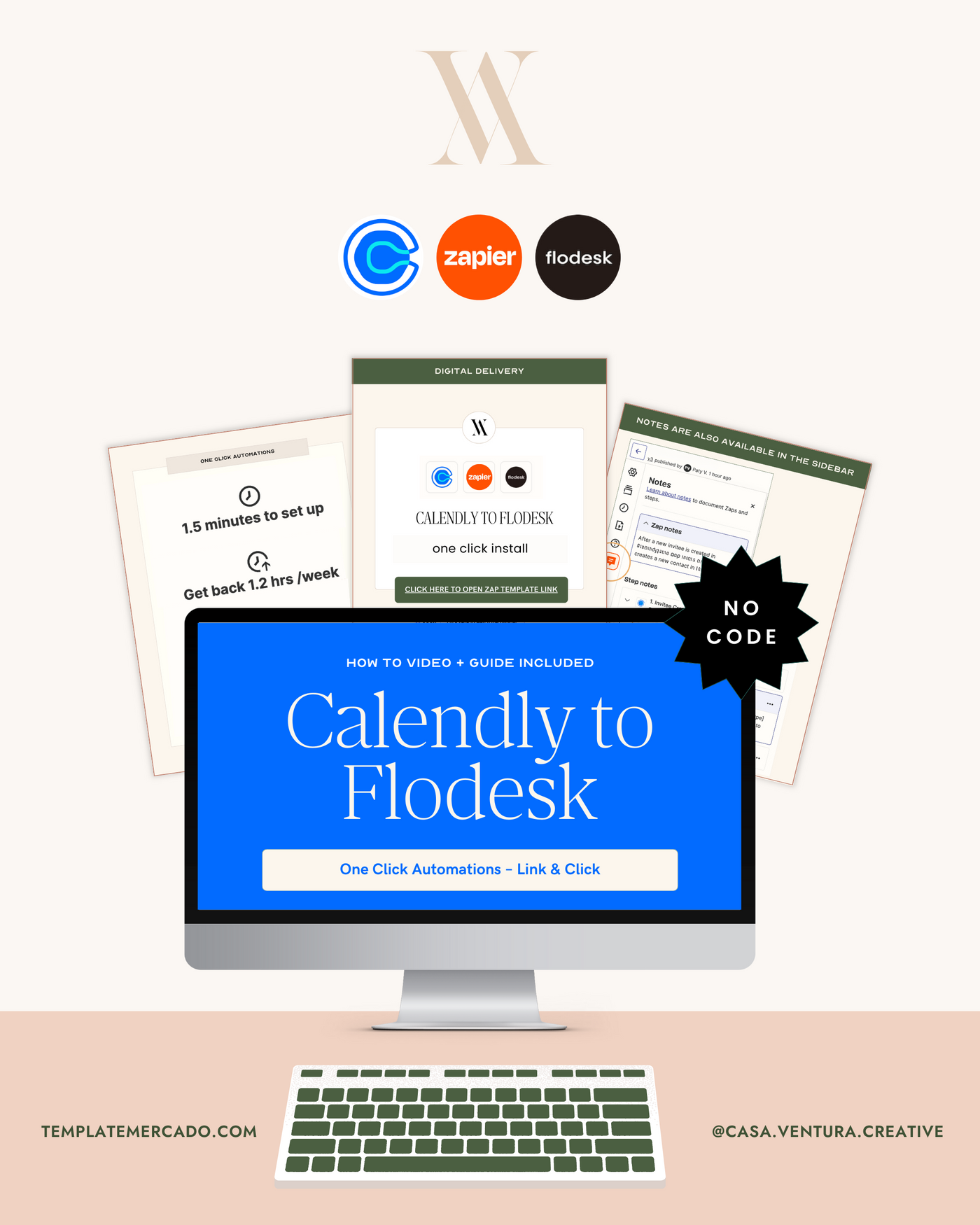 Calendly to Flodesk - One Click Automation | Casa Ventura Creative Studio